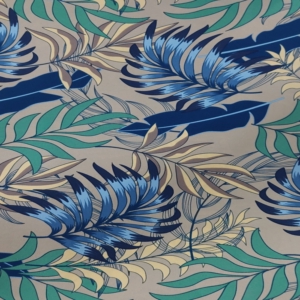 LIGHT POLY WOVEN LEAF PRINT- SK Textiles